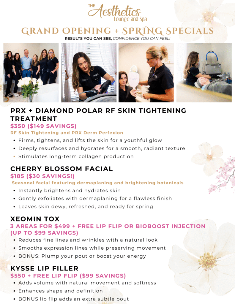 Our Current Promotions - The Aesthetics Lounge and Spa Lakewood Ranch